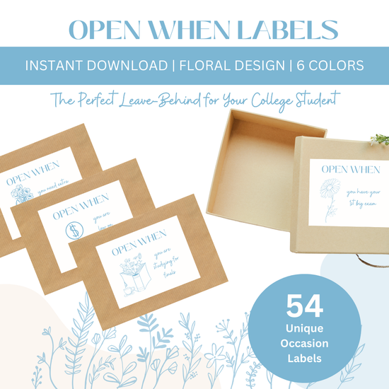 54 Open When Labels - Floral Design – The Dorm Guide